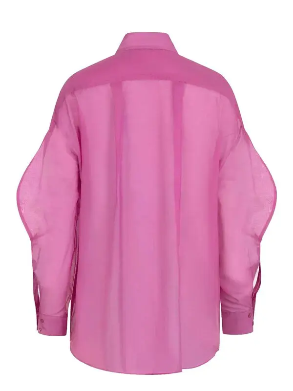 PARAMIDONNA Jade Puffed-sleeve Shirt - Pink
