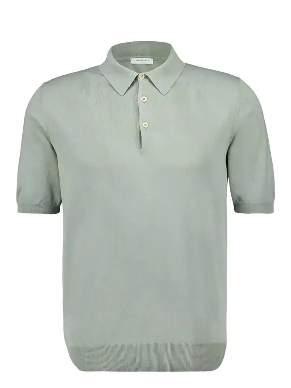 Boglioli Ribbed Hem Polo Shirt - Green