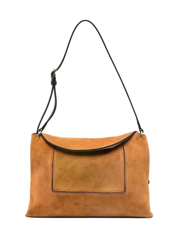WANDLER Suede Shoulder Bag - Brown