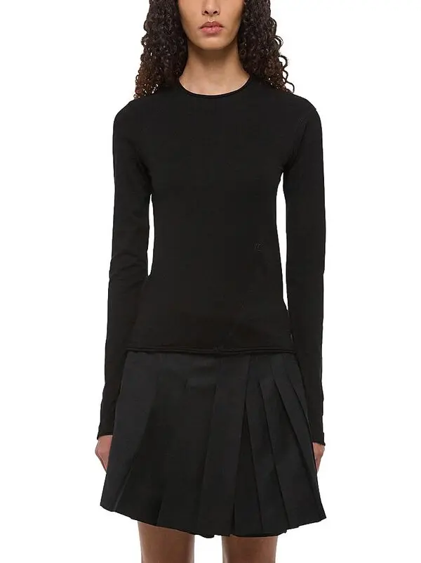 Helmut Lang Long Sleeve Spliced Top - Black