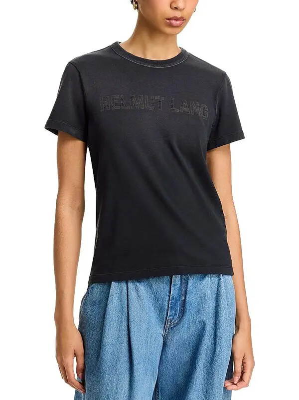 Helmut Lang Slim Fit Logo Tee - Black