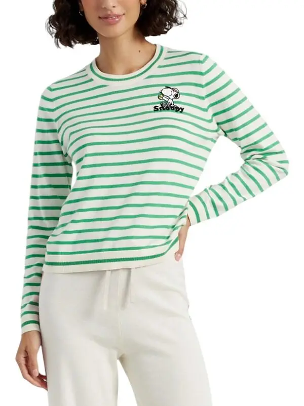 Chinti & Parker Cotton Peanuts Racquet Club Sweater - Green