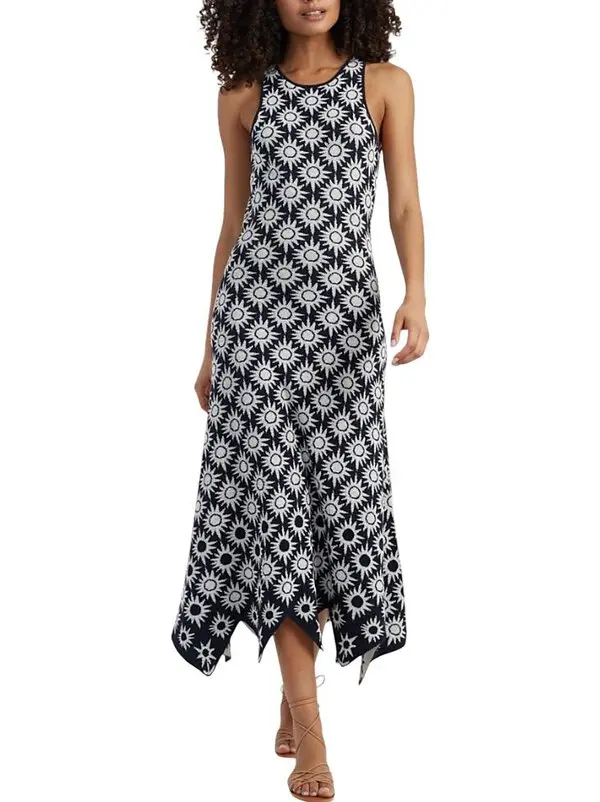 Chinti & Parker Laura Whitmore Sunflower Maxi Dress - Black