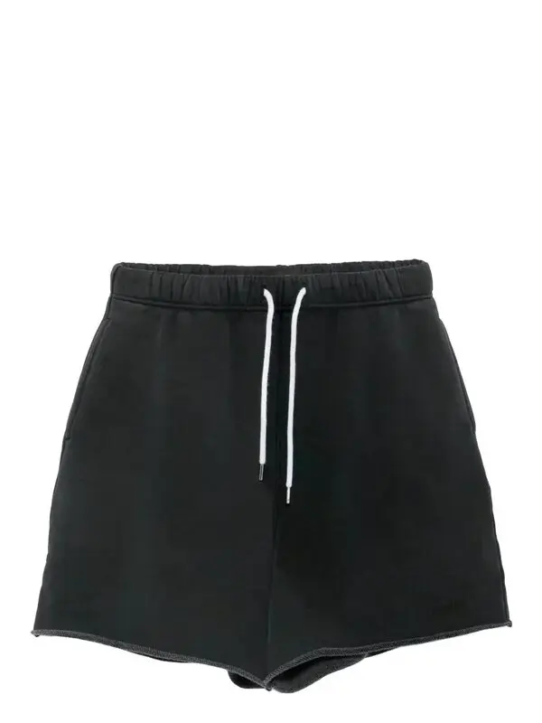 PURPLE BRAND Cotton Fleece Shorts - Black