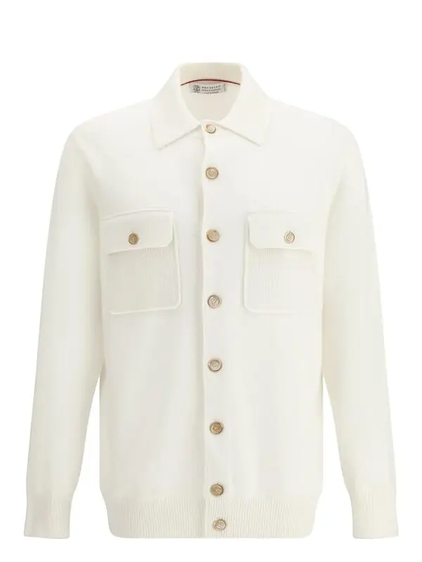 Brunello Cucinelli Cashmere Cardigan - White