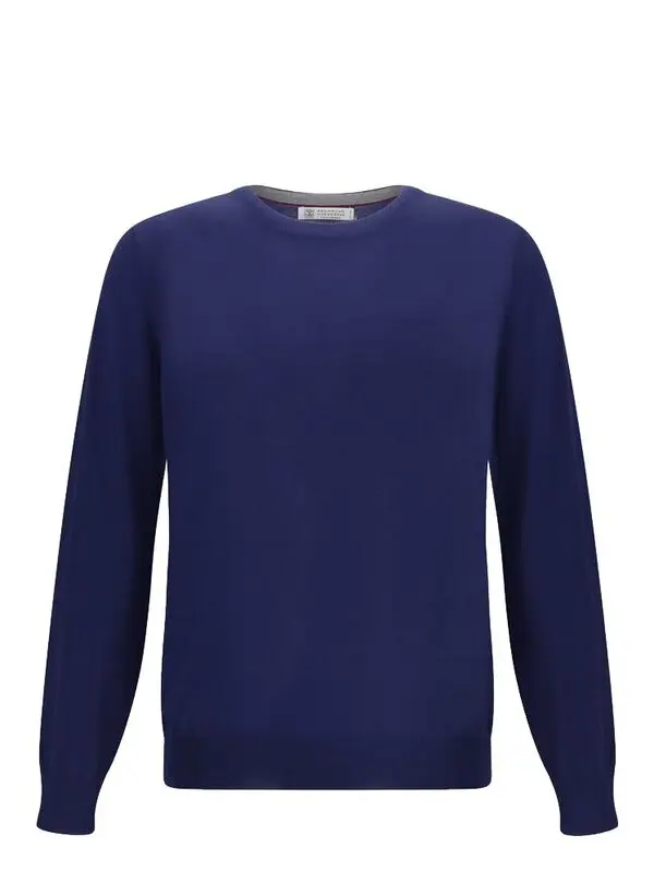 Brunello Cucinelli Virgin Wool Sweater - Blue