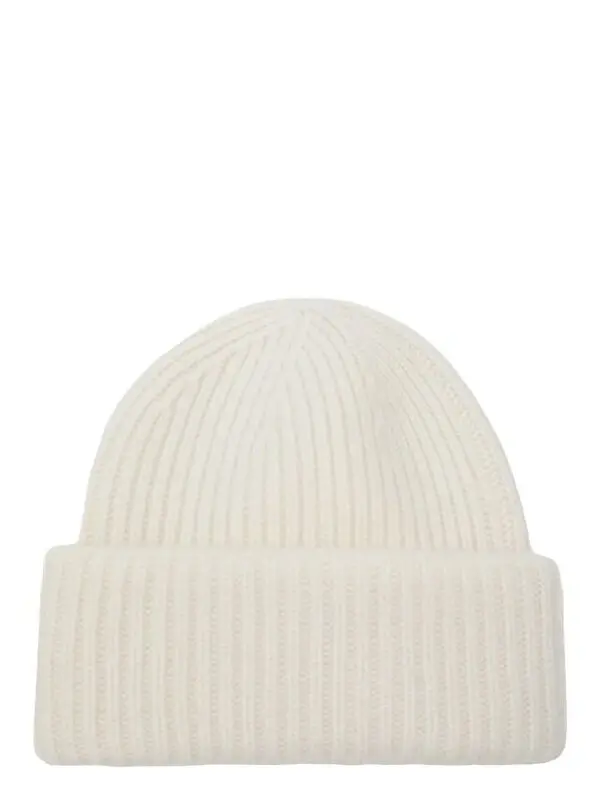 Soft Goat Knitted Cashmere Beanie - White