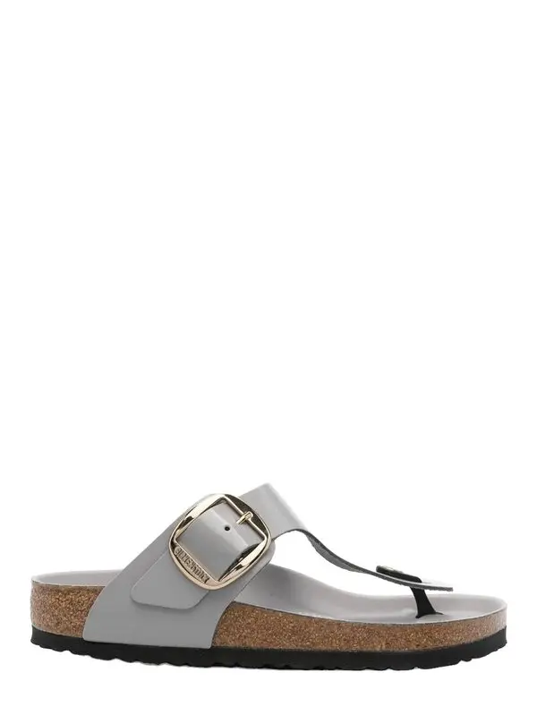 BIRKENSTOCK Gizeh Big Buckle Natural Leather Sandals - Shine Stone Coin