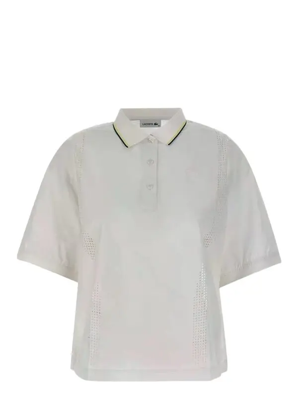 Lacoste Perforated Short-sleeve Polo Shirt - White
