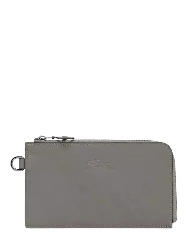Longchamp Le Pliage Xtra Leather Clutch Bag - Grey