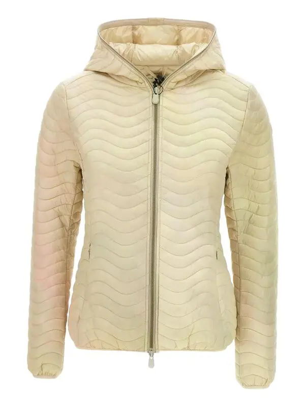 SAVE THE DUCK Quilted Hooded Jacket - Neutrals