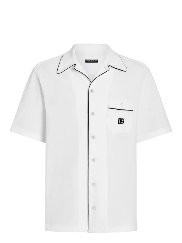 Dolce & Gabbana Hawaii Piqué Shirt - White