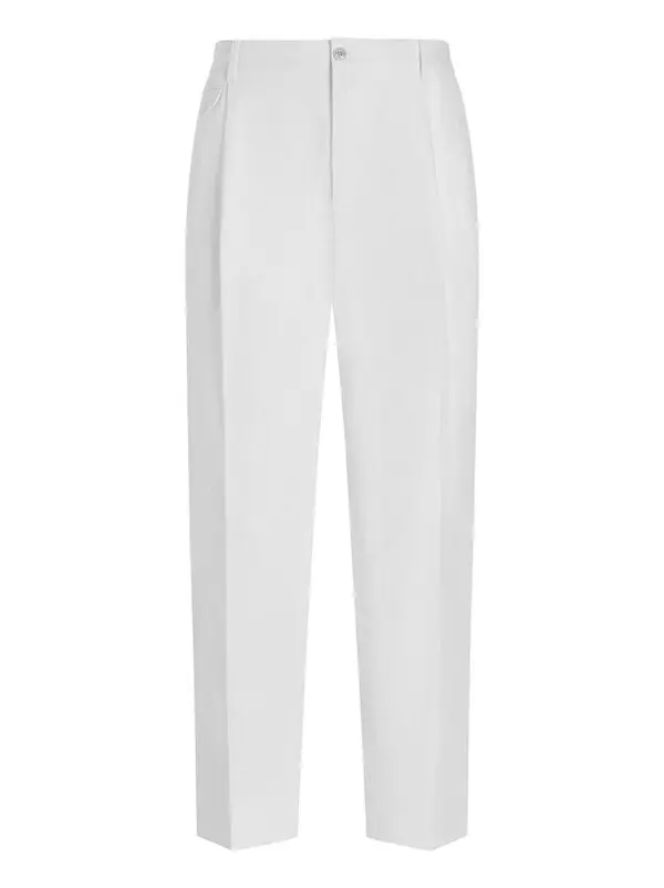 Dolce & Gabbana Linen Trousers - White