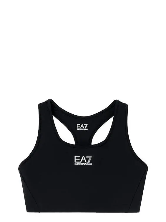 EA7 Sports Bra In Vigor7 Technical Fabric - Black
