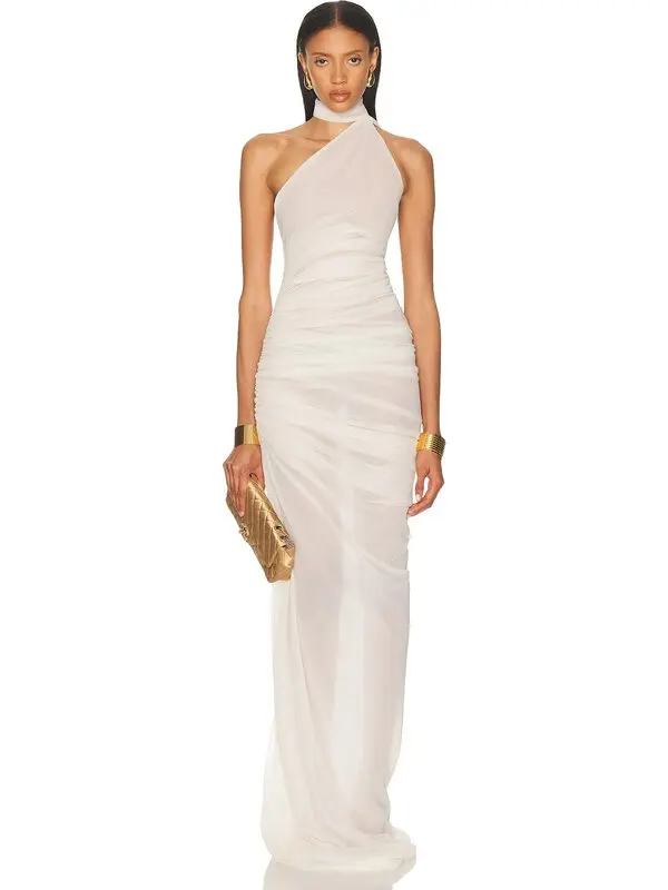 LUDOVIC DE SAINT SERNIN Halter Dress - White