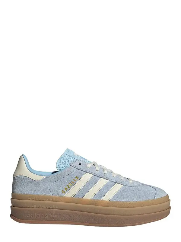 Adidas Originals By Alexander Wang Gazelle Bold Sneakers - Clear Sky  Cream White  & Gold Metallic