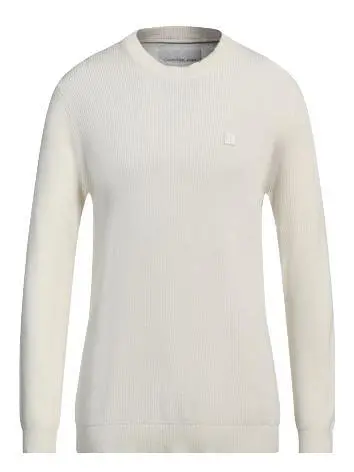 Calvin Klein Sweater In Organic Cotton - White