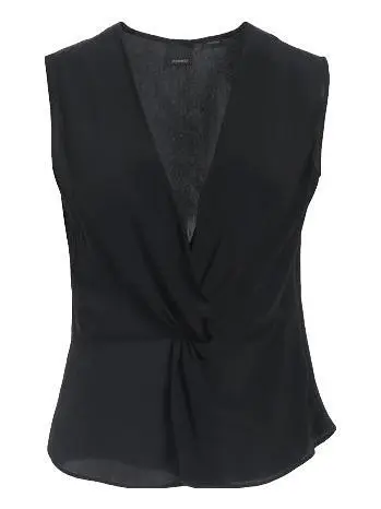 Pinko Top In Acetate And Silk - Black