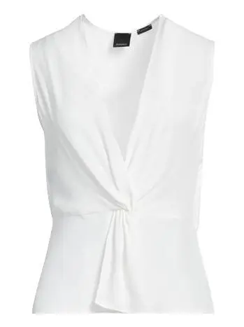 Pinko Top In Acetate And Silk - White