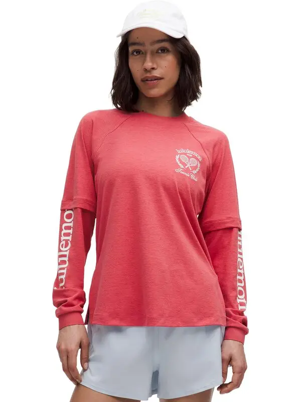 Lululemon Layered Long-sleeve T-shirt - Desert Red/white