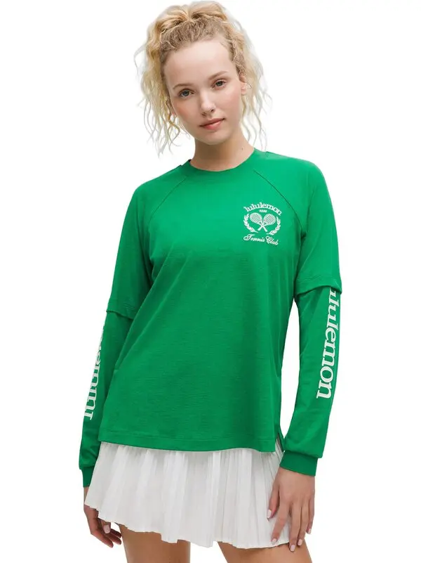 Lululemon Layered Long-sleeve T-shirt - Raceway Green/white