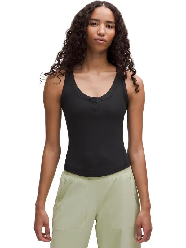 Lululemon Hold Tight Henley Tank Top - Black