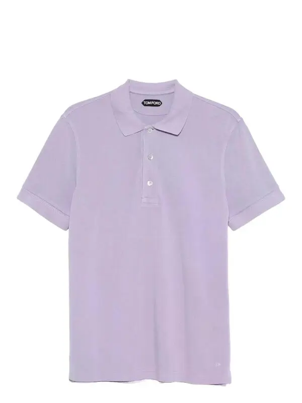 TOM FORD Short-sleeve Polo Shirt - Purple