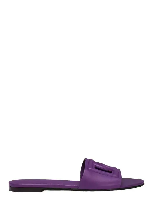 Dolce & Gabbana Leather Sandals - Purple