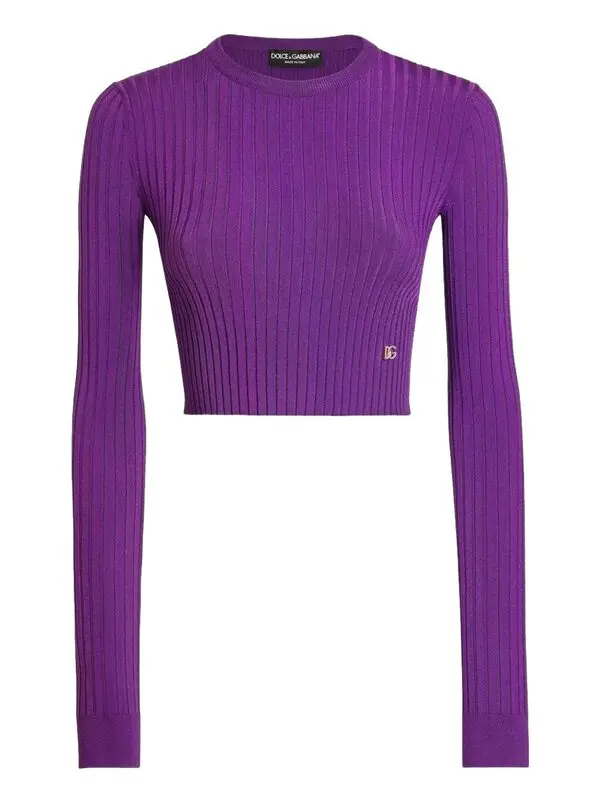 Dolce & Gabbana Logo-plaque Jumper - Purple
