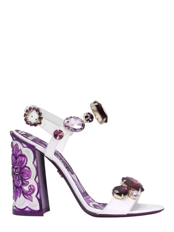 Dolce & Gabbana Rhinestone-embellished Sandals - White