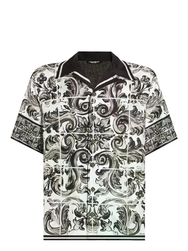 Dolce & Gabbana Majolica-print Shirt - White