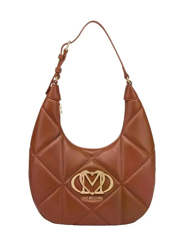 Moschino Logo-plaque Shoulder Bag - Brown