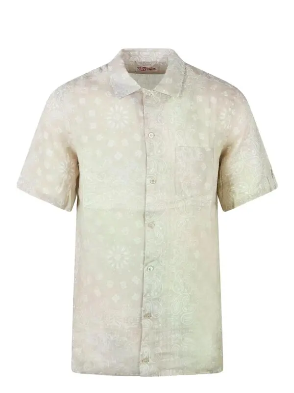 MC2 SAINT BARTH Bandana-print Short-sleeve Shirt - Neutrals
