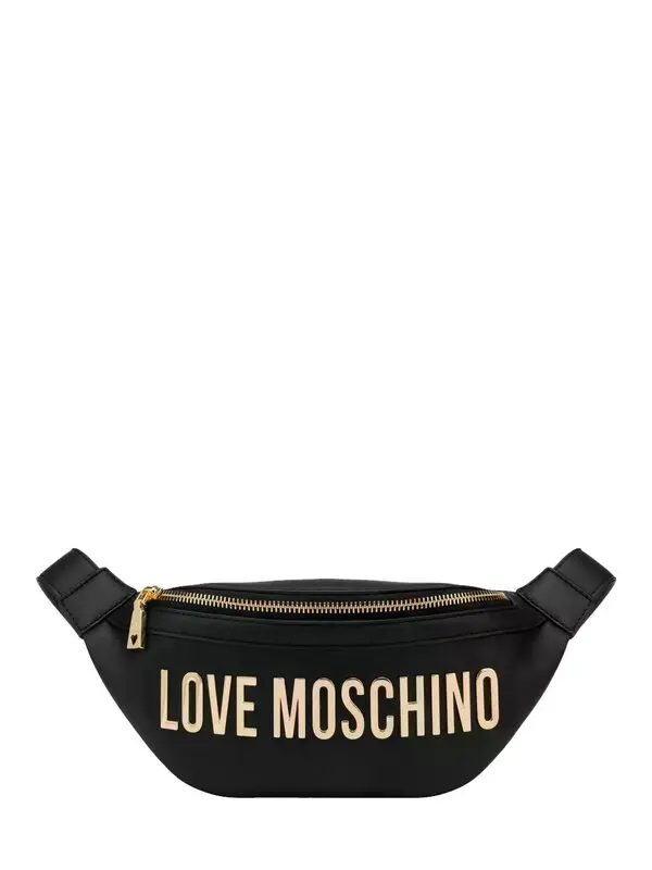 Moschino Logo-lettering Belt Bag - Black