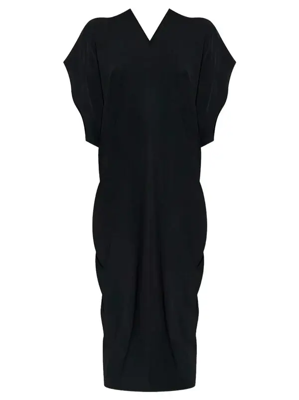 MAISON MARGIELA Draped Short-sleeve Dress - Black