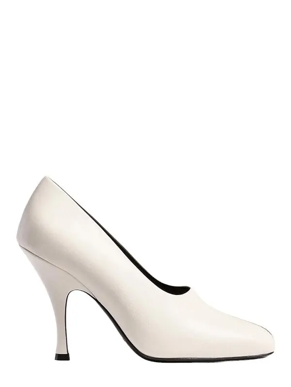 Khaite Eva Peep Toe Pump 100 - White
