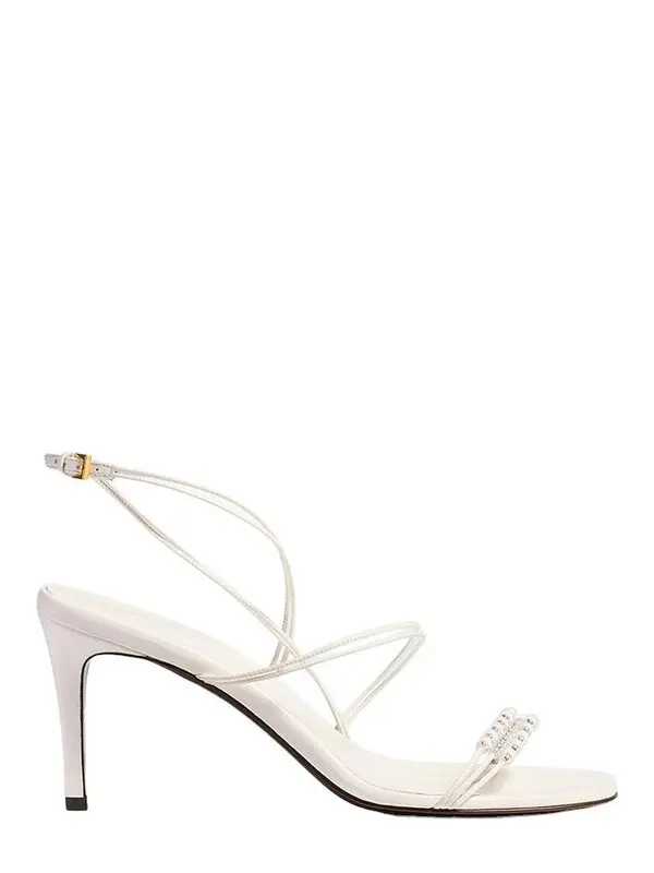 Khaite Loop Sandal With Beads - White