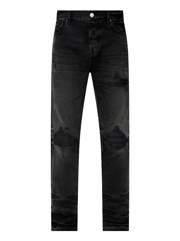 Amiri Leather Straight Mx1 Jean - Vintage Black