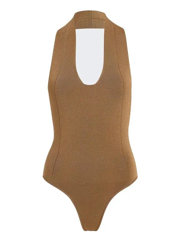 Khaite Toto Almadine Bodysuit - Beige