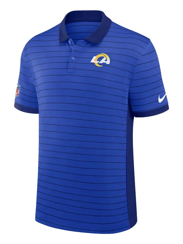 Nike Los Angeles Rams Sideline Victory Stripe Dri-fit Nfl Polo - Blue