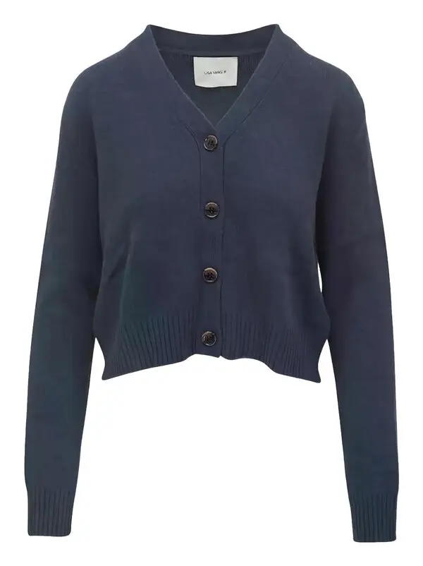 LISA YANG V-neck Cashmere Cardigan - Blue