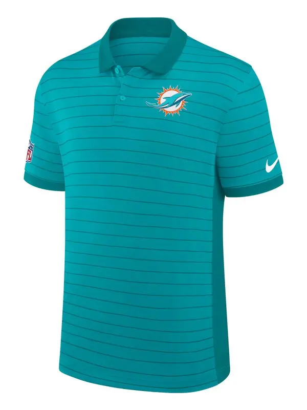 Nike Miami Dolphins Sideline Victory Stripe Dri-fit Nfl Polo - Green