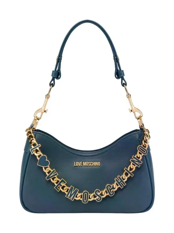 Moschino Logo-lettering Shoulder Bag - Blue