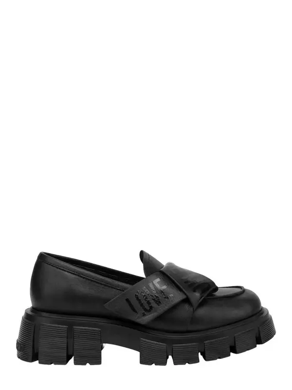 Moschino Logo-motif Loafers - Black