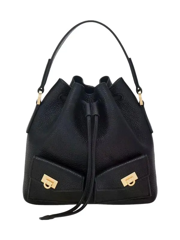 FERRAGAMO Mini Hug Bucket Bag - Black