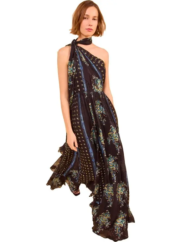 Ulla Johnson Angelique Draped Scarf Gown - Twilight