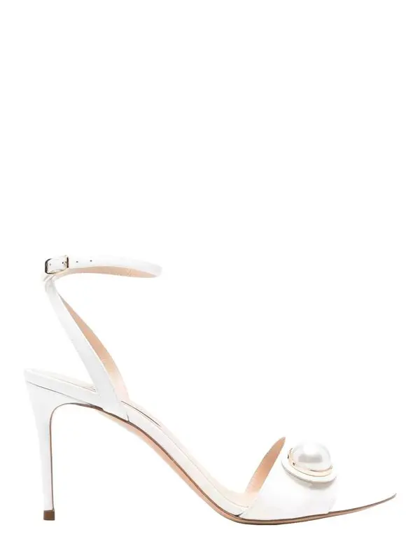 Casadei 90mm Leather Sandals - White