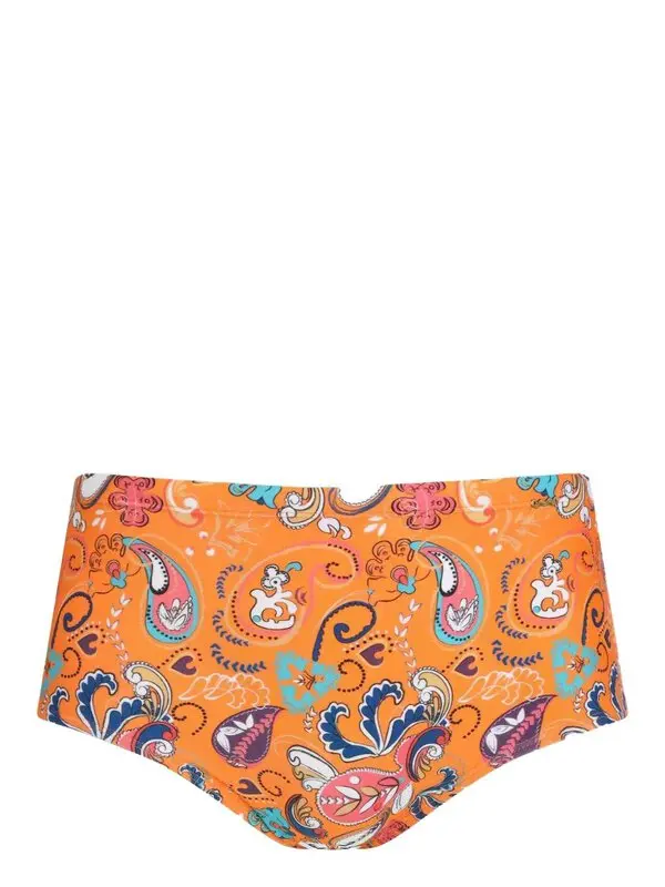 AMIR SLAMA Paisley-print Swim Trunks - Orange
