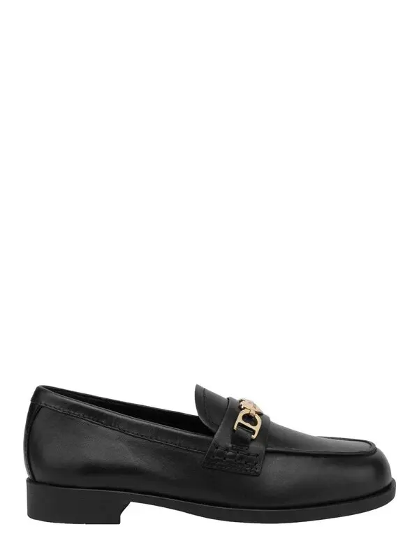 Moschino Logo-plaque Loafers - Black