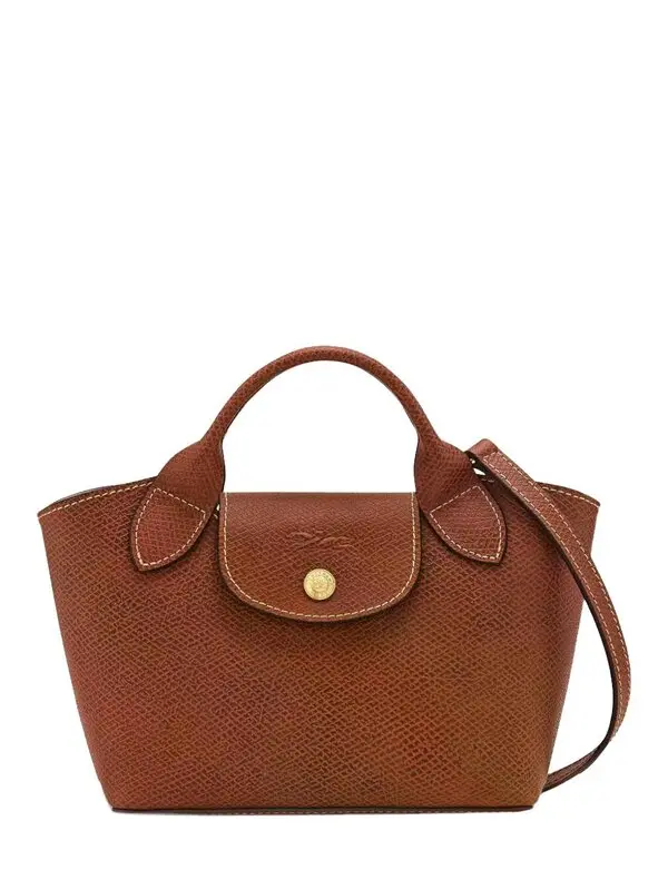 Longchamp Textured Leather Mini Bag - Brown